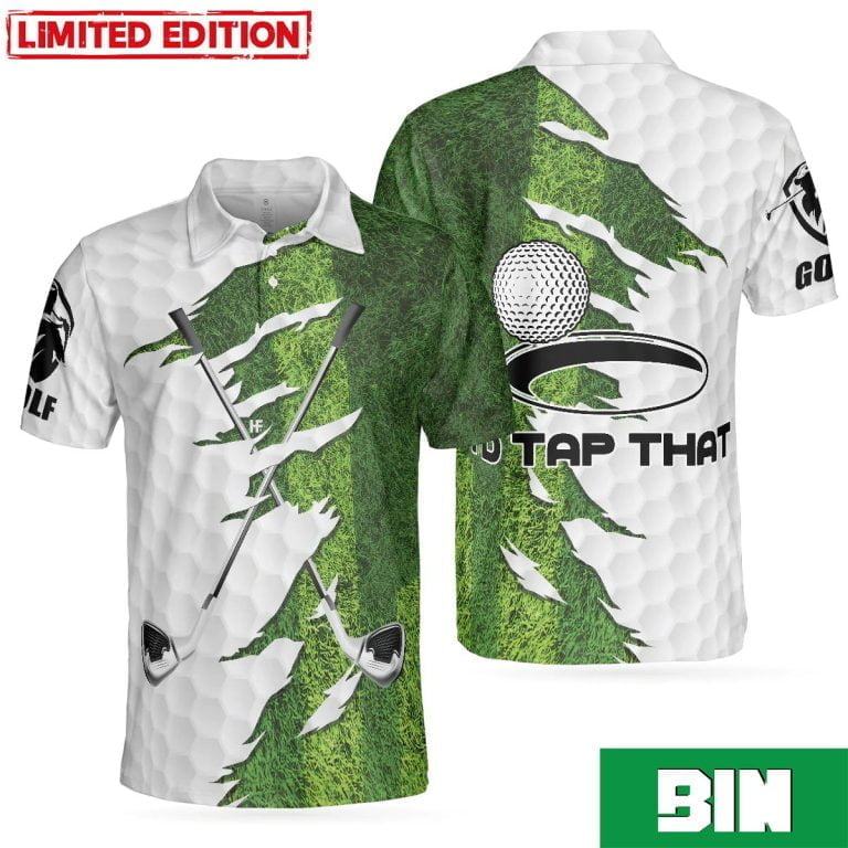 Grip It Rip It Sip It Golf Skull Pattern For Halloween Polo Shirt - Binteez