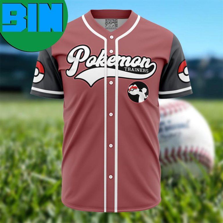 Pokemon Trainers Pokemon Anime Baseball Jersey - Binteez