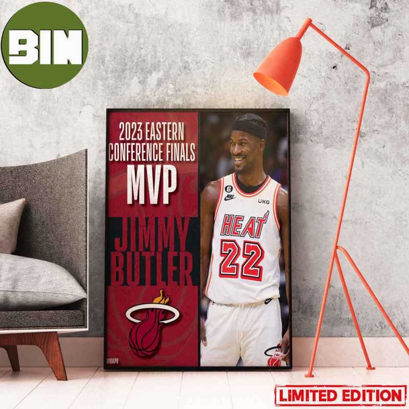 2023 Eastern Conference Finals MVP Jimmy Butler NBA Poster-Canvas - Binteez