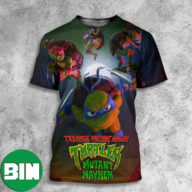 Teenage Mutant Ninja Turtles Mutant Mayhem Leo Characters Cards T-Shirt ...