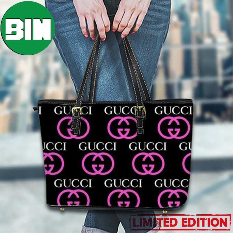 Gucci Pink Logo Luxury Brand 2023 Leather Handbag - Binteez