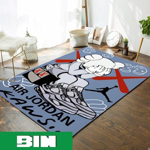 Kaws x Air Jordan x Off-White Rug Hot 2023 Sneaker Rug Home Decor - Binteez