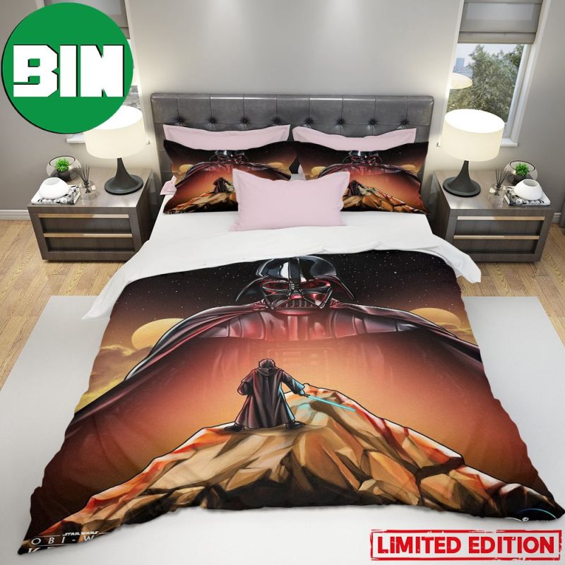 Darth Vader vs Obi-Wan Kenobi Star Wars Disney Plus Poster Bedding Set ...