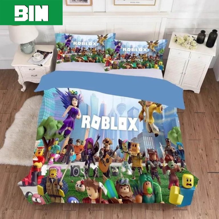 Inside The World Of Roblox Games For Kids Duvet Cover Roblox Bedding ...