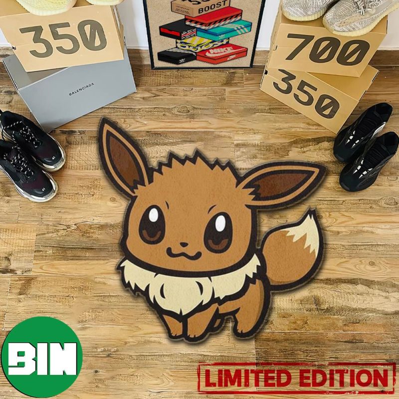 Eevee Cute Kawaii Art Home Decor In Living Room Pokemon Rug Carpet ...
