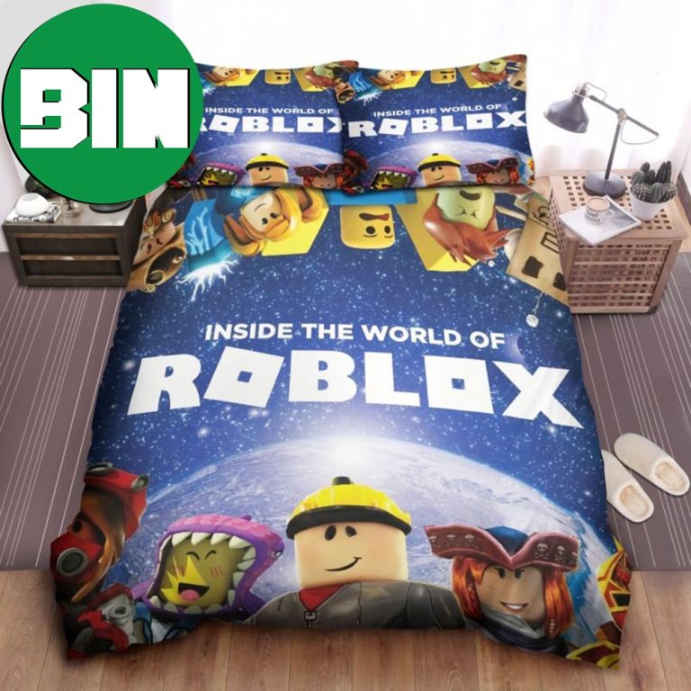Inside The World Of Roblox Games For Kids Duvet Cover Roblox Bedding ...