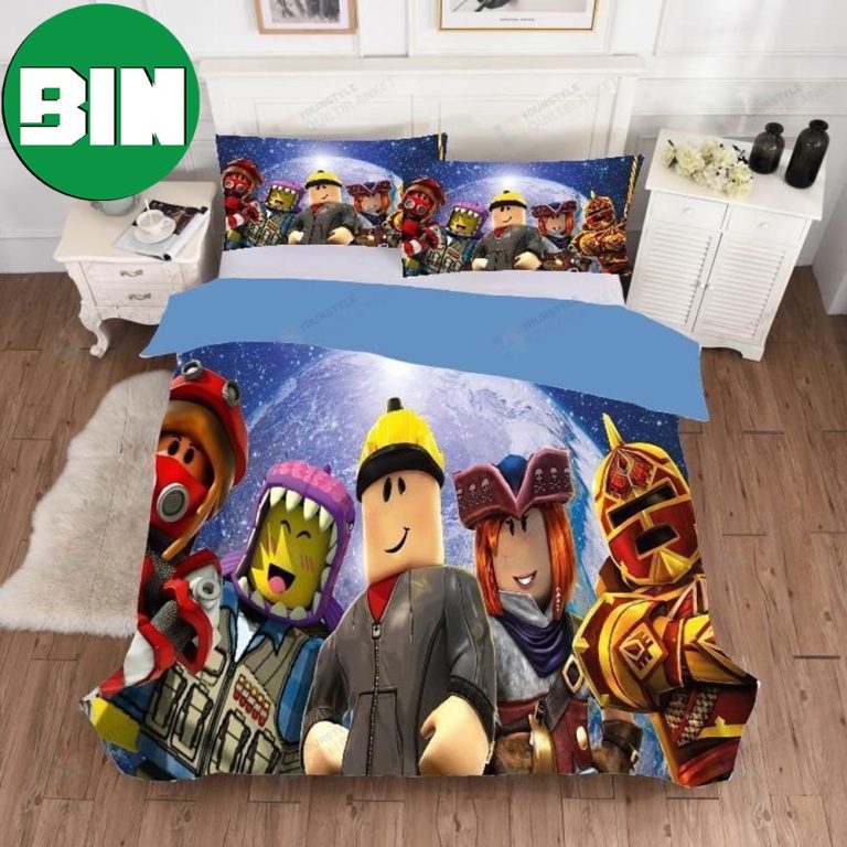Inside The World Of Roblox Games For Kids Duvet Cover Roblox Bedding ...