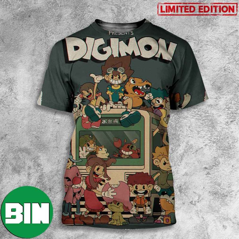 Digimon Cartoon Poster In Full Colored 3D T-Shirt - Binteez