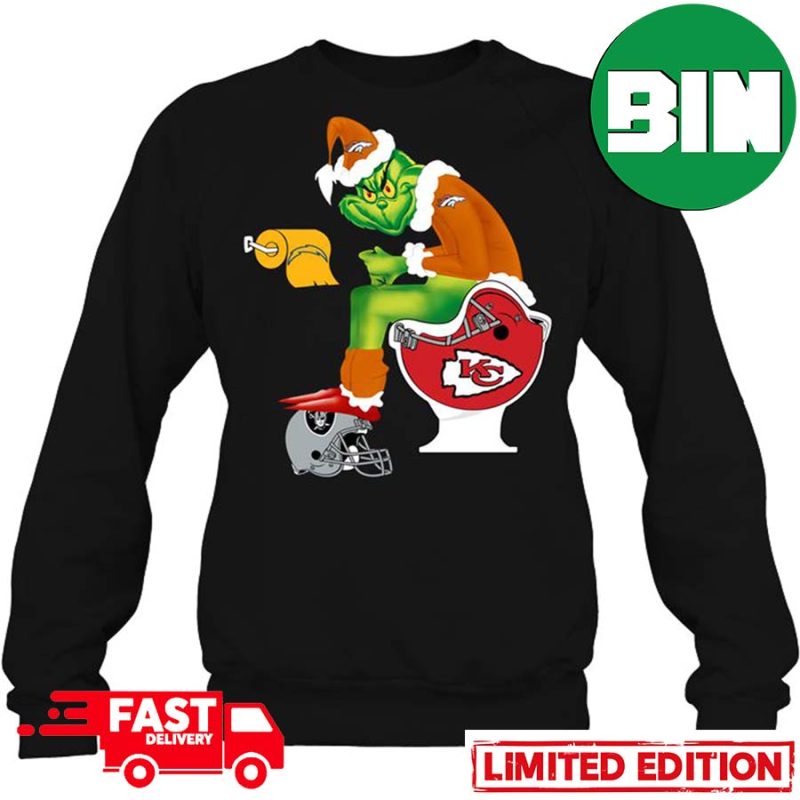 Denver Broncos Grinch Sitting On Kansas City Chiefs Toilet And Step On ...