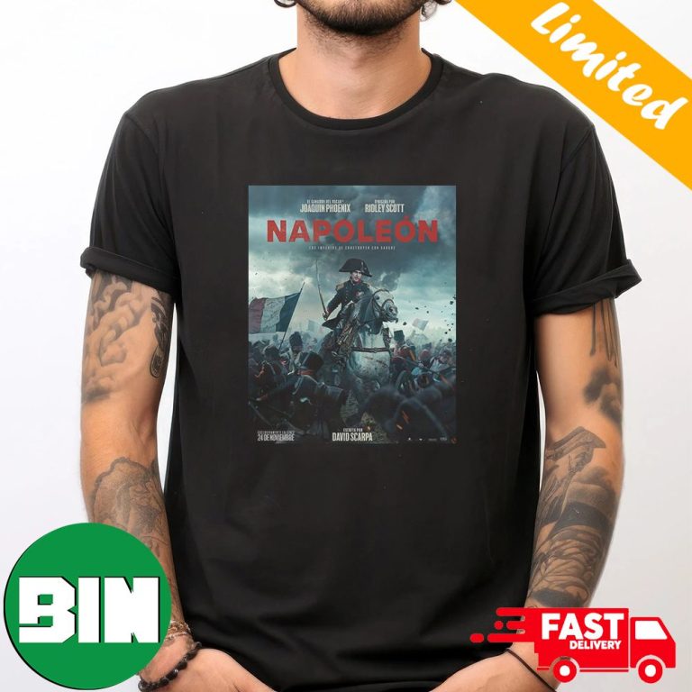 New Poster For Ridley Scott’s NAPOLEON Starring Joaquin Phoenix 3D T-Shirt - Binteez