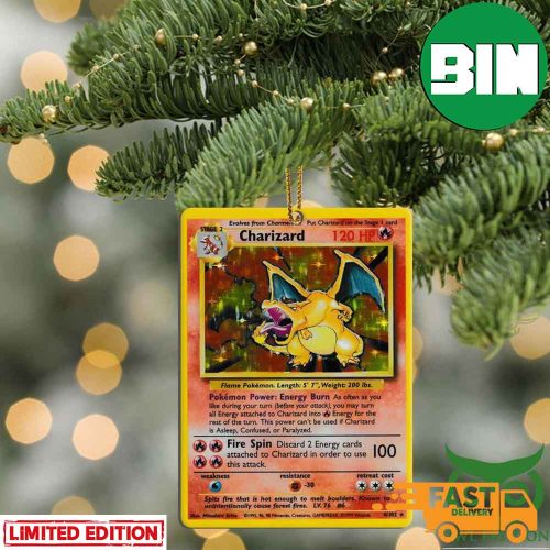 Pokemon Pokemon Charizard Rare Card Custom Christmas Tree Decorations ...