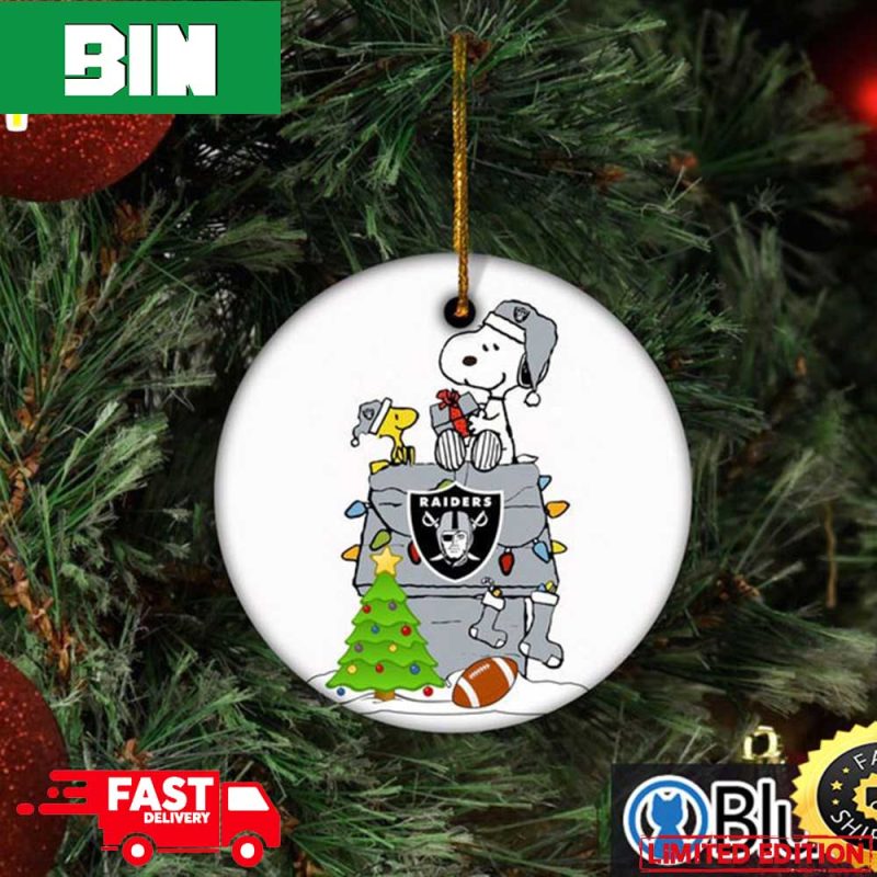 Snoopy Las Vegas Raiders NFL Christmas 2023 Tree Decorations Ornament ...