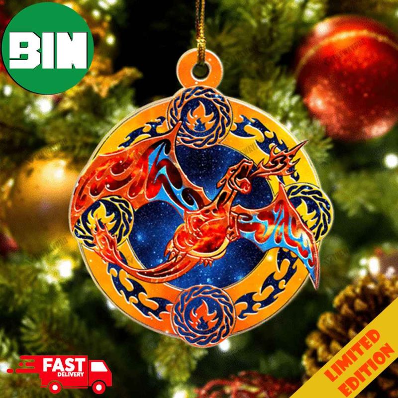 Tribal Charizard Pokemon Christmas 2023 Holiday Gift Ornament - Binteez