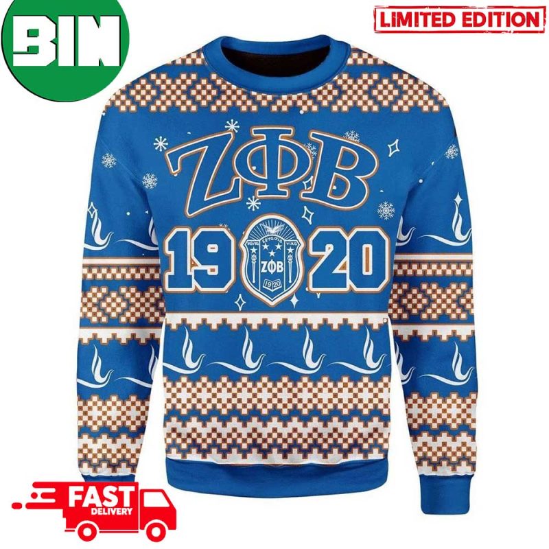 Zeta Phi Beta Christmas Gift 2023 Xmas Ugly Sweater - Binteez