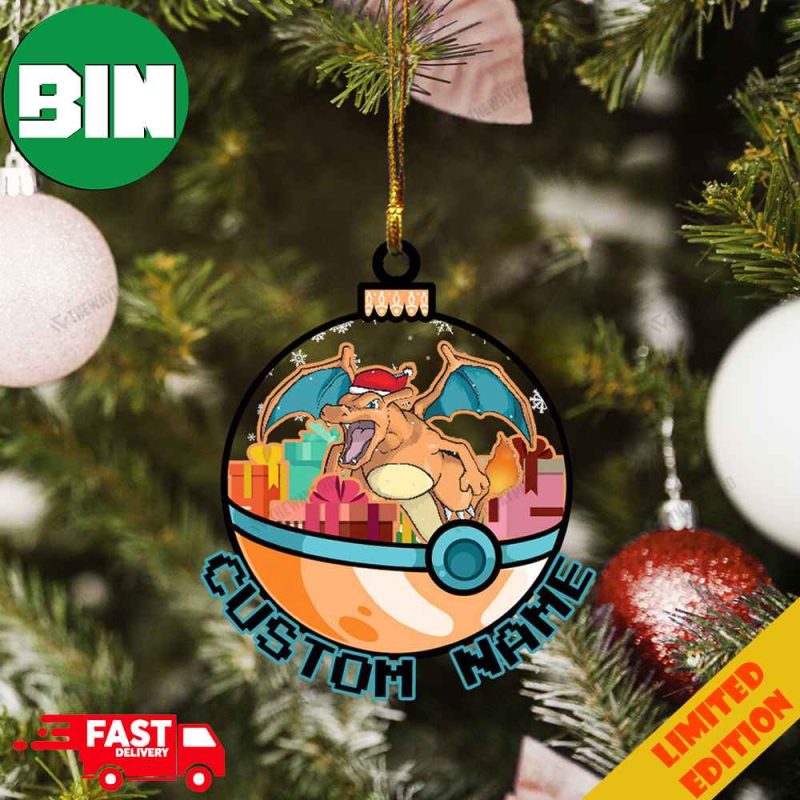 Charizard In Pokeball Pokemon Fan Gifts Tree Decorations 2023 Holiday ...