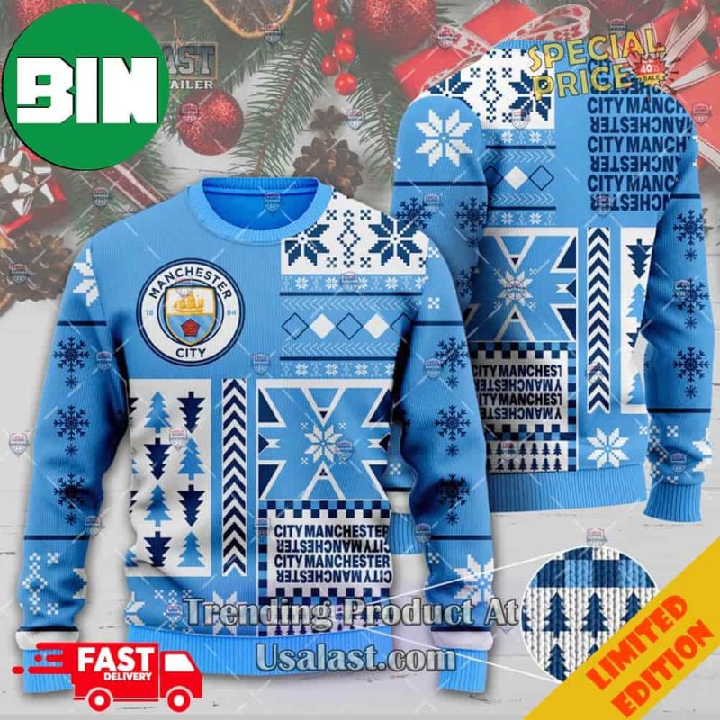 Manchester City Trending Ugly Sweater For Fans 2023 Holiday Gift - Binteez