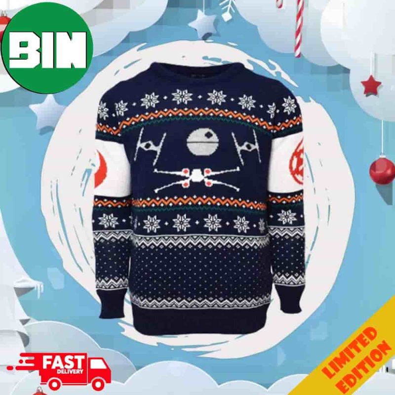 Star Wars X-Wing vs Tie Fighter Christmas 2023 Holiday Ugly Sweater - Binteez