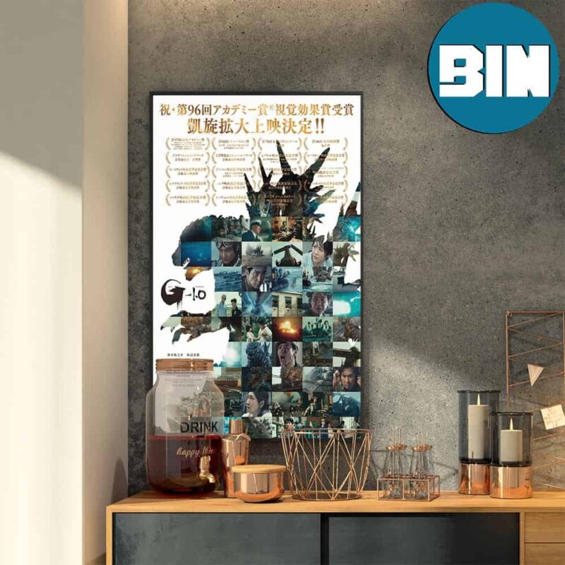 Poster For Godzilla Minus One Celebrating All Of The Film Ward Wins And ...