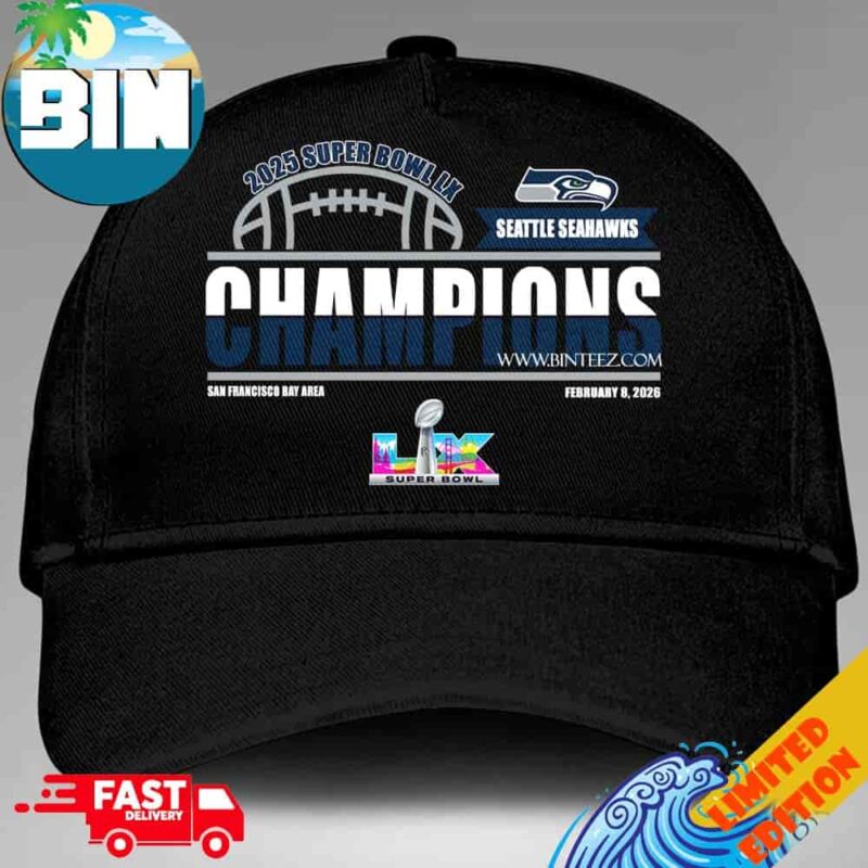 Seattle Seahawks Super Bowl LX Champions Hat 2025-26 NFL Winners Cap ...